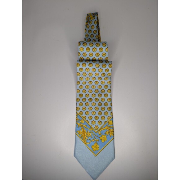 Versace | Accessories | Vintage Gianni Versace 0 Silk Tie Light Blue ...